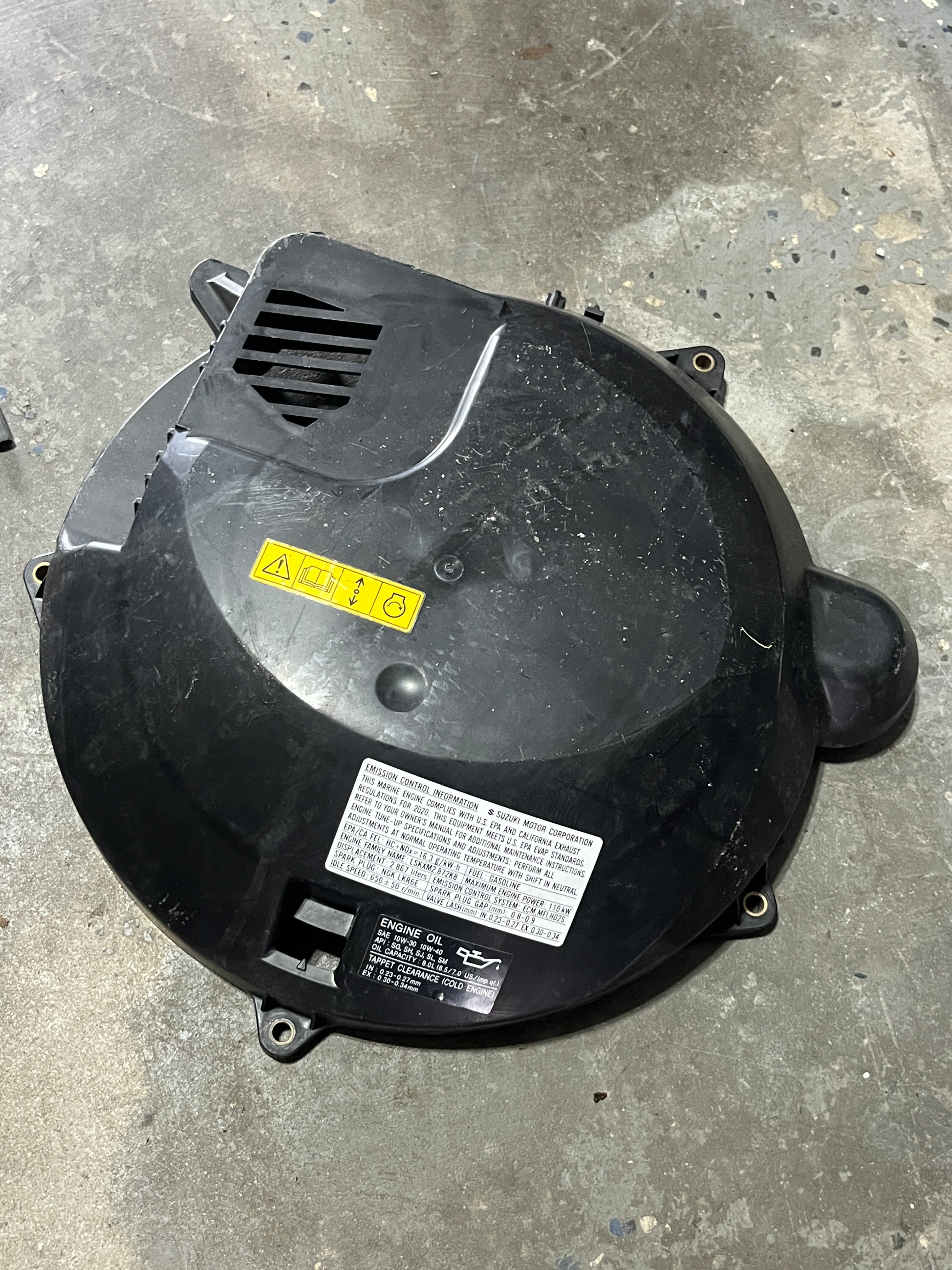 DF 150 hp Suzuki flywheel RING GEAR COVER 11510-96L00 four stroke 2017 – Marine Parts Galore ...