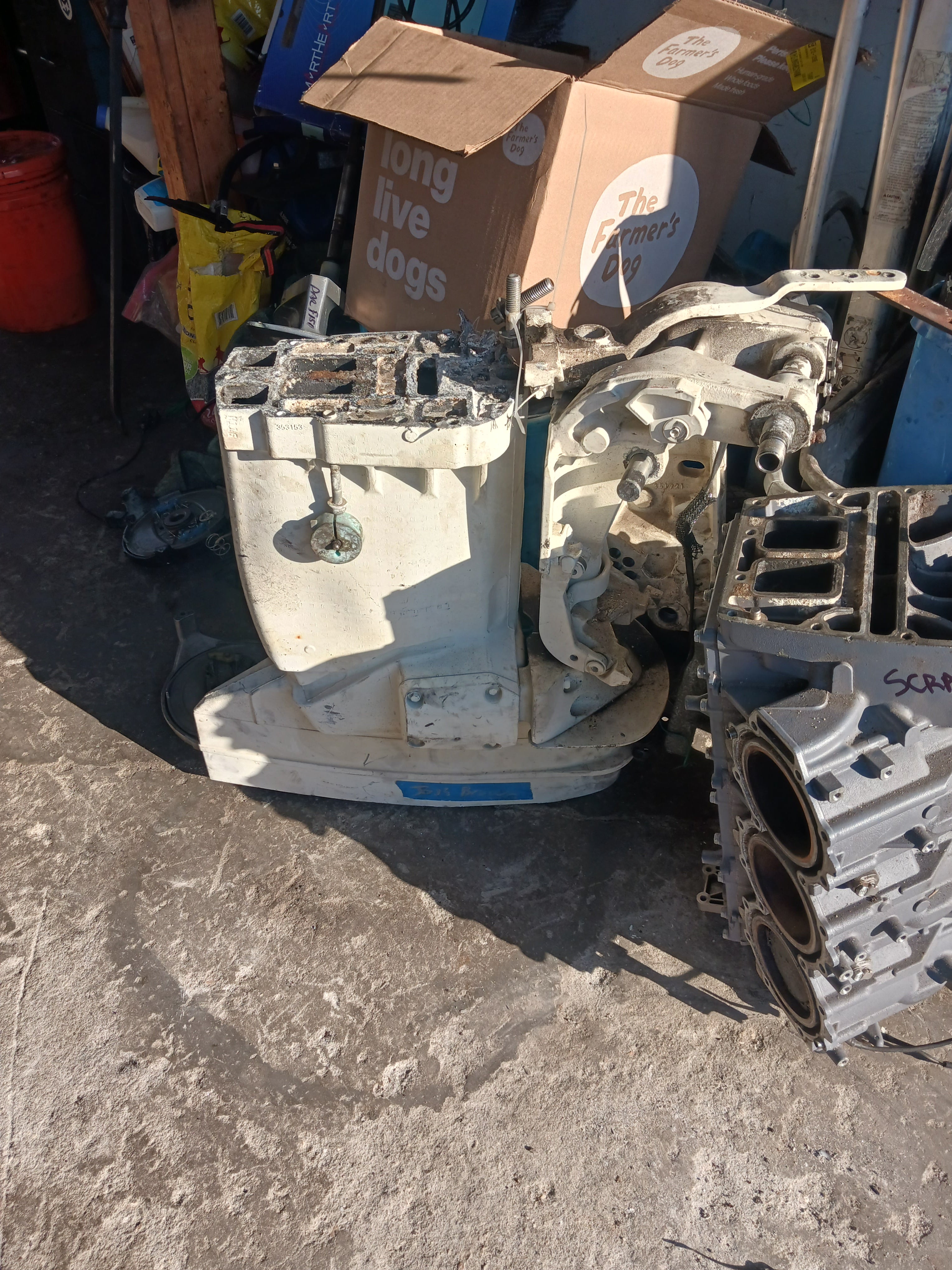 115 hp etec e-tec powerhead, midsection, 5 inch extension plate ...